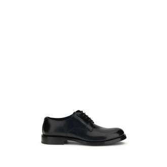 Dolce & Gabbana Homme, Chaussures, Noir, Taille: 41 EU Chaussures Derby en Cuir de Veau Bross&eacute;