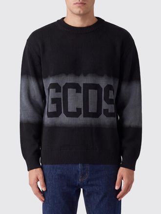 GCDS Pull en m&eacute;lange de laine &agrave; col rond avec logo contrastant