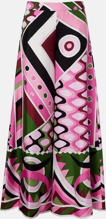 Pucci Weite Hose Vivara aus Seidensatin