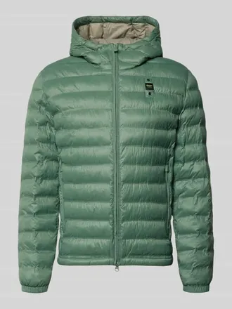 Blauer Steppjacke mit Zweiwege-Rei&szlig;verschluss Modell Charles