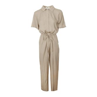 YaYa Jumpsuit mit weitem Bein- kurzen &Auml;rmeln und Kn&ouml;pfen - - Jumpsuits & Playsuits - Damen - Grau - XS