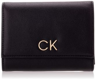 Calvin Klein Jeans Calvin Klein Damen RE-LOCK TRIFOLD MD Reisezubeh&ouml;r- Dreifachgefaltete Brieftasche, Schwarz, Einheitsgr&ouml;&szlig;e