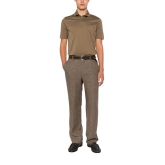 Incotex Homme, Pantalons, Brun, Taille: S Pantalon Droit en Lin