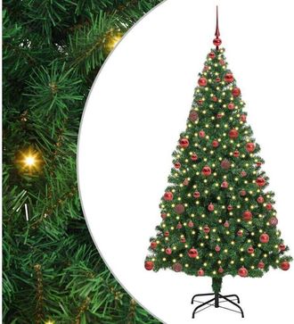 vidaXL K&uuml;nstlicher Weihnachtsbaum mit 300 LEDs mit St&auml;nder Gr&uuml;n 180 cm vidaXL