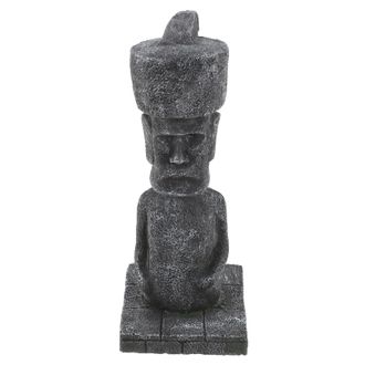 FOMIYES R&ouml;mische Moai Kopf Skulptur aus Stein Antike Osterinsel Statue Dekoration f&uuml;r Aquarium Steingarten und Landschaft Kleine R&ouml;mische Steingartenverzierun