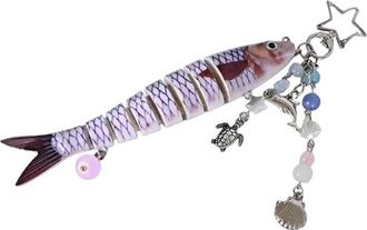 Generic Porte-clés mignon pour femme, pendentif pour sac à main, décoration de poisson esthétique pour sac à main, sac à dos, accessoires de sac à main, Rose,