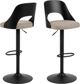 Norrwood home24 Barstuhl Zoedi 2er-Set 47 x 113 x 51cm Sand