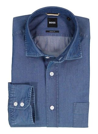 HUGO BOSS Herren Hemd schwarz