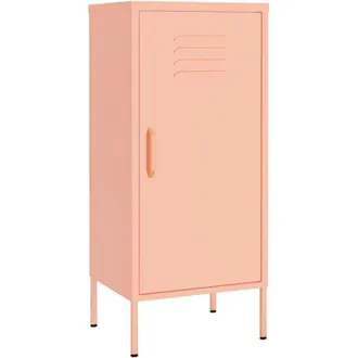 vidaXL Armoire de rangement Rose 42,5x35x101,5 cm Acier Vidaxl