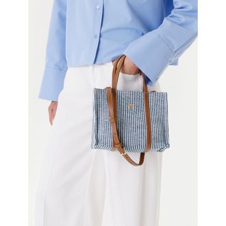 Tommy Hilfiger Handtasche Tommy Hilfiger Th Premium Beach Le Mini Tote AW0AW17208 Blau