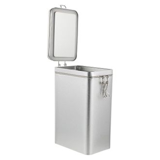 Aboofan Kaffeebohnen Vorratsdose aus Lebensmittelechtem Wei&szlig;blech Luftdichter Eckiger Aufbewahrungsbeh&auml;lter f&uuml;r Kaffee Gew&uuml;rze und Lebensmittel Platzsparend f