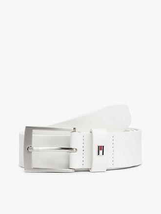 Tommy Hilfiger Ceinture en cuir &agrave; boucle carr&eacute;e et drapeau