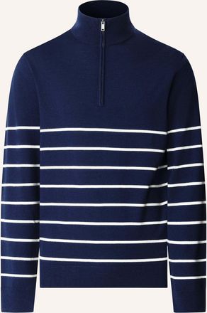 Hackett Pullover Stripe Half Zip blau