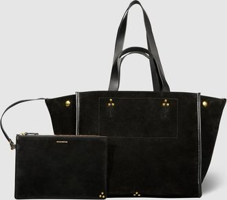 Jerome Dreyfuss Cabas L&eacute;on L Cuir Su&eacute;d&eacute; Noir