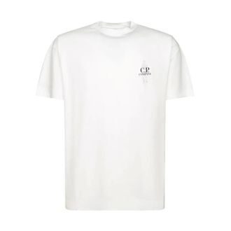 C.P. Company C.p. Company, Homme, Tops, Blanc, Taille: S C.p. Company - Tee-shirt &agrave; blanc &agrave; logo