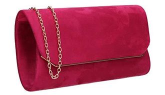 Swankyswans Anny Rabat en suédine, Pochette, Sac en bandoulière Femme, Fuchsia, Taille Unique