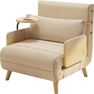 Generic Klappbares Schlafsofa f&uuml;r Kleine R&auml;ume,schlafsessel mit Bettfunktion 6-Fach Verstellbarer R&uuml;ckenlehne, Massivholzbeine f&uuml;r Wohnzimmer, Schlafzimmer, B