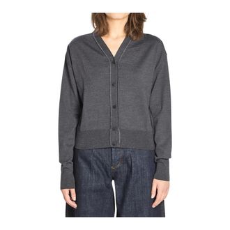 Jacquemus Femme, Pulls, Gris, Taille: 38 FR Embroidered Cardigan