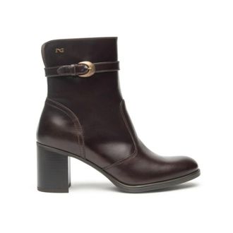 Nero Giardini Femme, Chaussures, Brun, Taille: 37 EU Bottines en cuir avec boucle d&eacute;corative