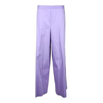 Liviana Conti Stretchhose aus Baumwollmischung - - Trousers - Damen - Lila - XL
