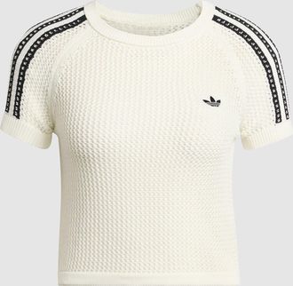 adidas Tee-Shirt Crochet Tee Off White