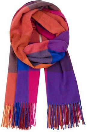 Glamexx24 &Eacute;charpe Femme Hiver &agrave; Carreaux Mode: &Eacute;charpe Ensemble Tricot&eacute; &Eacute;charpe Oversize Carr&eacute; Couverture &Eacute;charpe Foulard Franges Poncho