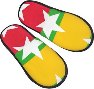 Generic Drapeau Du Myanmar Homme Femme Pantoufles Confortable Chaussures De Maison L&eacute;g&egrave;res Chaussons Pour Automne Ext&eacute;rieur Int&eacute;rieur L