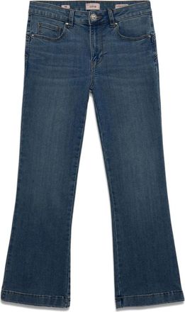 Oltre Femme, Jeans, Bleu, Taille: 44 FR Jean &Eacute;vas&eacute; Court avec Bouton Bijou