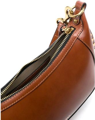 Isabel Marant Studded Calf Leather Shoulder Bag - Brown