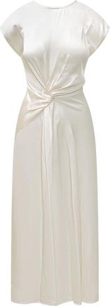 Victoria Beckham Femme, Robes, Beige, Taille: 36 FR Robe Midi &agrave; Taille Torsad&eacute;e