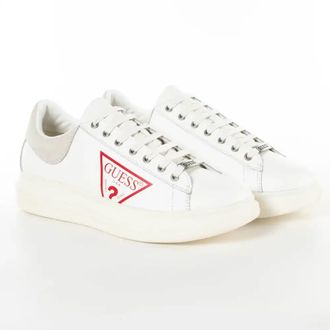 Guess Roter Logo Dreieck Korb - - Shoes - Herren - Wei&szlig; - 45 EU