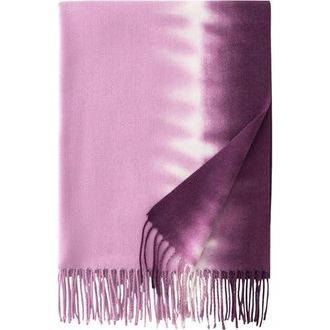 GFM Châle réversible de style pashmina doux au toucher cachemire pour lautomne et lhiver (Pash-Omb), violet, L