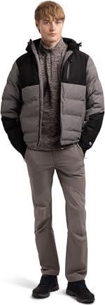 Trespass Delabole Veste rembourrée pour homme avec capuche et cordon de serrage, Gris chiné., L