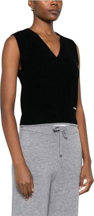 Pinko Pinko, Femme, Pulls, Noir, Taille: 40 FR Stagnone Gilet