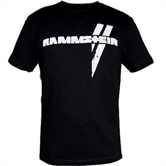 Rammstein T-shirt pour homme avec imprimé en mousse unie à lavant et à larrière, Noir, XXXXXL