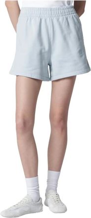 Anine Bing Femme, Shorts, Bleu, Taille: 38 FR Kam Short Framed Monogram