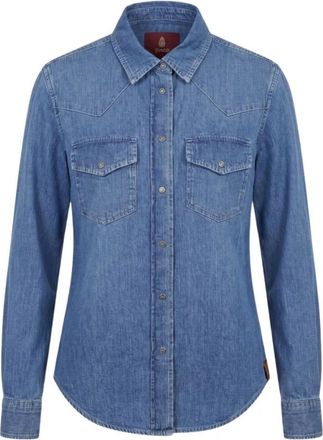 Dondup Regular-fit Rigid Denim Shirt - - Blouses & Shirts - Damen - Blau - L