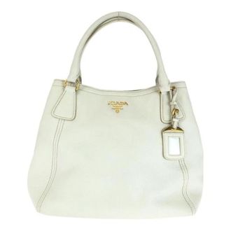 Prada Pre-owned Vitello Daino Leather Tote - - Pre-owned - Damen - Wei&szlig; - ONE SIZE