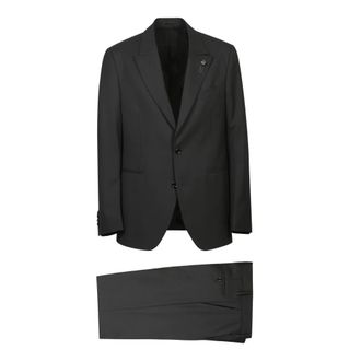 Lardini Stretch Wollanzug - - Suits - Herren - Schwarzk - S