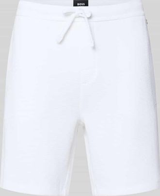 HUGO BOSS Regular Fit Sweatshorts aus Baumwoll-Mix Modell WAFFLE SHORTS