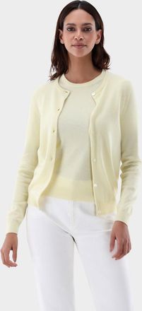 van Laack Kaschmir Strickjacke mit Rundhalsausschnitt