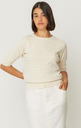 SKFK Damen vegan Pullover Muike Beige