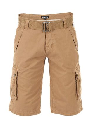Riverso Kurze Hosen Herren Cargo Shorts mit G&uuml;rtel Regular Fit RIVAnton Cargoshorts Sommer 100% Baumwolle, Gr&ouml;&szlig;e:W 38, Farbe:Camel Beige (20000)