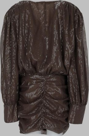 Rotate Sequined Mini Dress - Brown