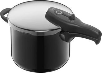 Silit Sicomatic t-plus Schnellkochtopf 6,5l, Schnelltopf 22 cm, Silargan Funktionskeramik, Induktion, 3 Kochstufen, Einhand-Drehregler, schwarz