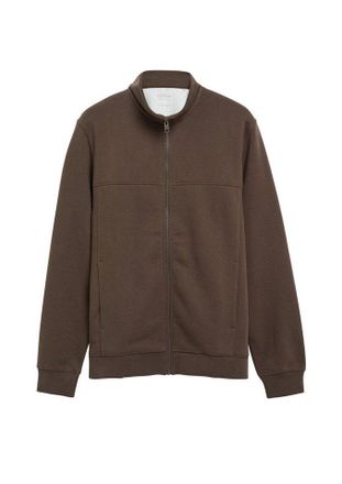 s.Oliver Sweatjacke Sweatshirt Jacke Sweatjacke mit Stehkragen und Eingrifftaschen