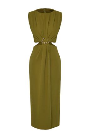 Trendyol Einfarbiges Maxikleid, &auml;rmellos, A-Linie - Gr&uuml;n