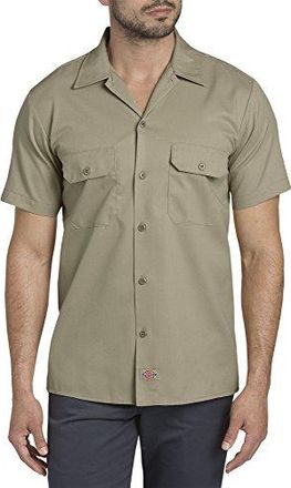 Dickies WS673 Slim Fit &agrave; Manches Courtes Flex Twill Woven pour Hommes, X-Large, Desert Sand