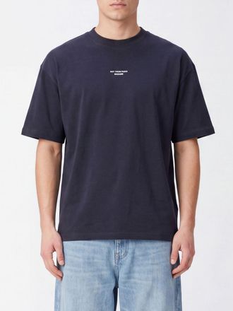 Dr&ocirc;le de Monsieur Dr&ocirc;le de Monsieur T-shirt en coton avec logo contrastant et &eacute;paules tombantes