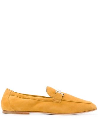 Tod's mocassins &agrave; plaque logo - Jaune